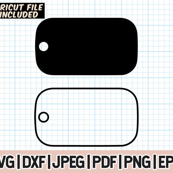 Military Dog Tag Svg - Etsy