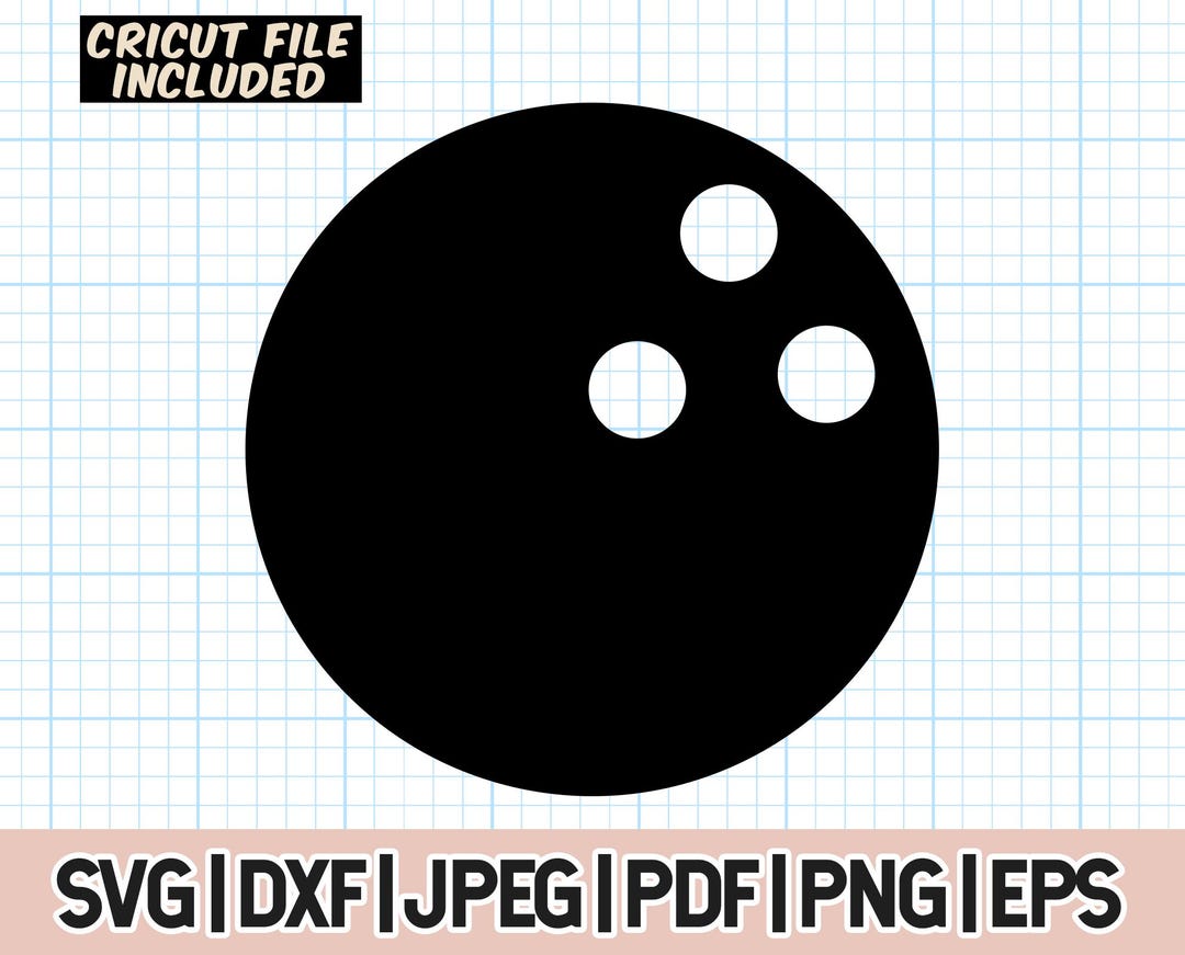 Bowling Ball SVG Files, Bowling Ball Cut Files,bowling Ball Vector ...