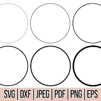 Circle Frame Svg, Circle Cut File, Png - Etsy