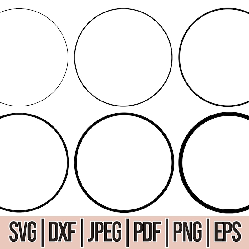 Circle svg - Etsy