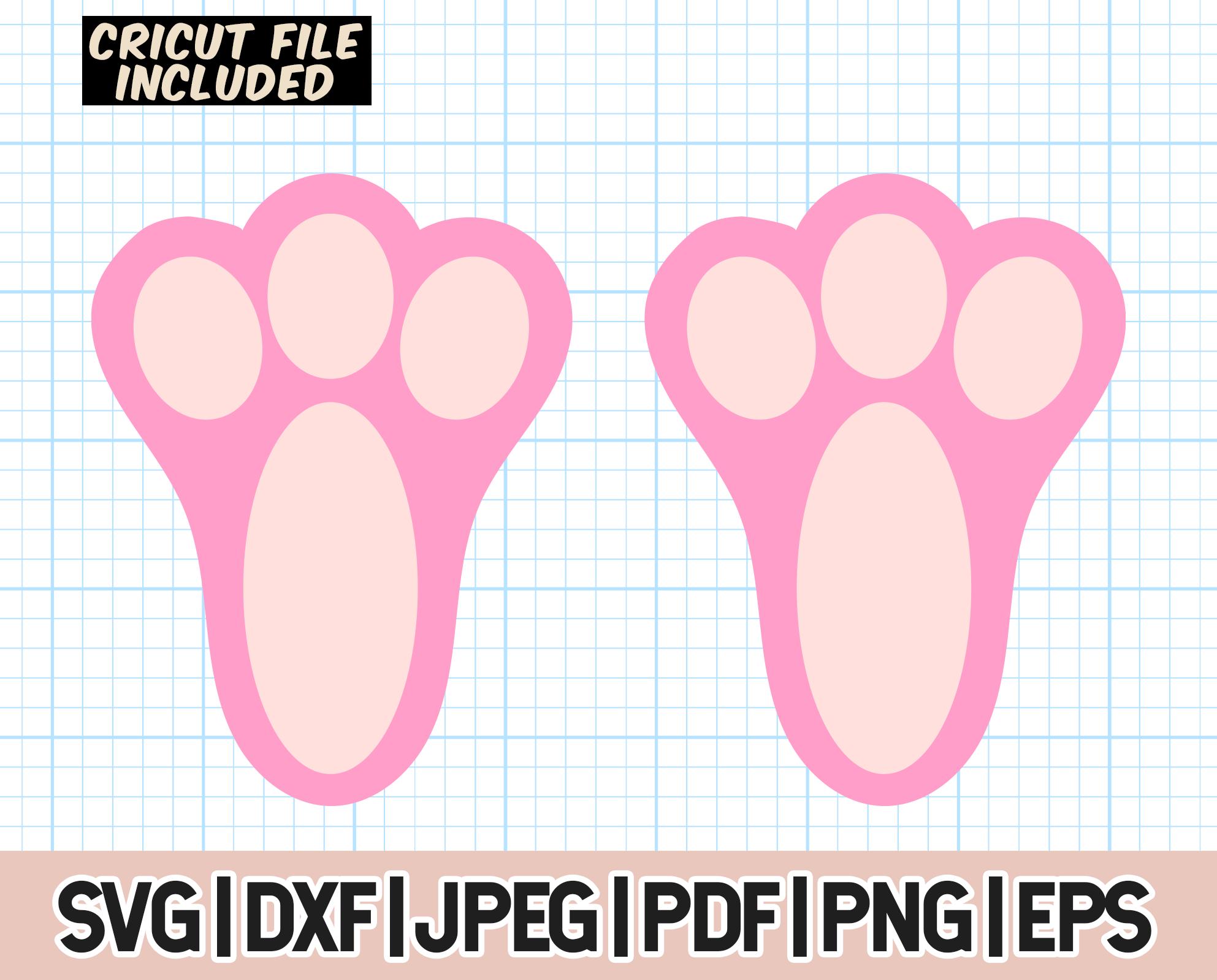 Bunny Feet SVG, Easter Bunny Feet, Pink Bunny Feet, Instant Digital ...