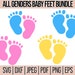 Baby Feet Svg Clipart, Baby Feet Bundle - Etsy