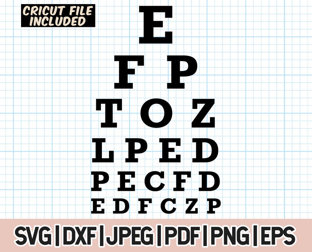 Eye Chart Test,vision Test Svg, Medical Eye Chart Svg, Optical Test ...