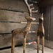 Stylishly Slender Handmade Folk-art Wooden Buck and Doe Deer Figures ...
