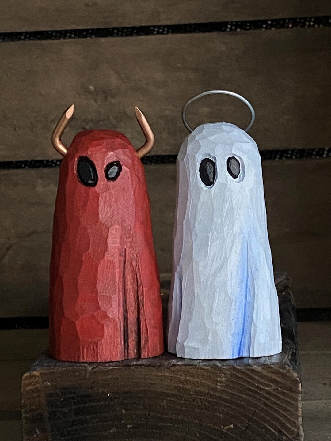 Original Take of the "good Vs. Not-so-good" Duo. Whimsical Folk-art ...