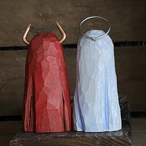 Original Take of the good Vs. Not-so-good Duo. Ghostly Folk-art ...