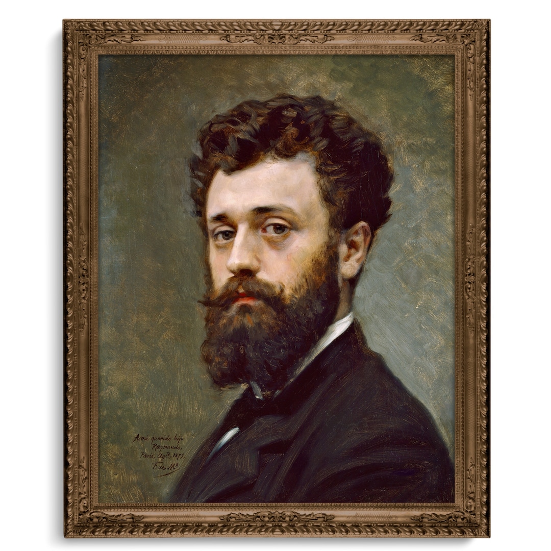 Antique Portrait Handsome Spanish Man, Portrait of Raimundo De Madrozo ...