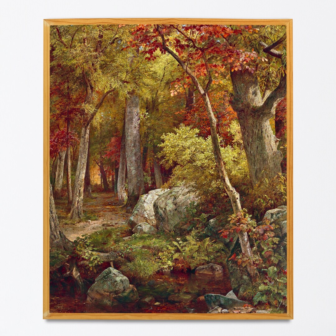 Autumn Woodland Landscape, Trail in the Forest, October, High Quality ...