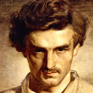 Brooding Artist Self-portrait, Handsome Man Antique Portrait, 19th ...