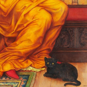 Pre-raphaelite Painting, Love Potion, Woman in Saffron Yellow Dress ...