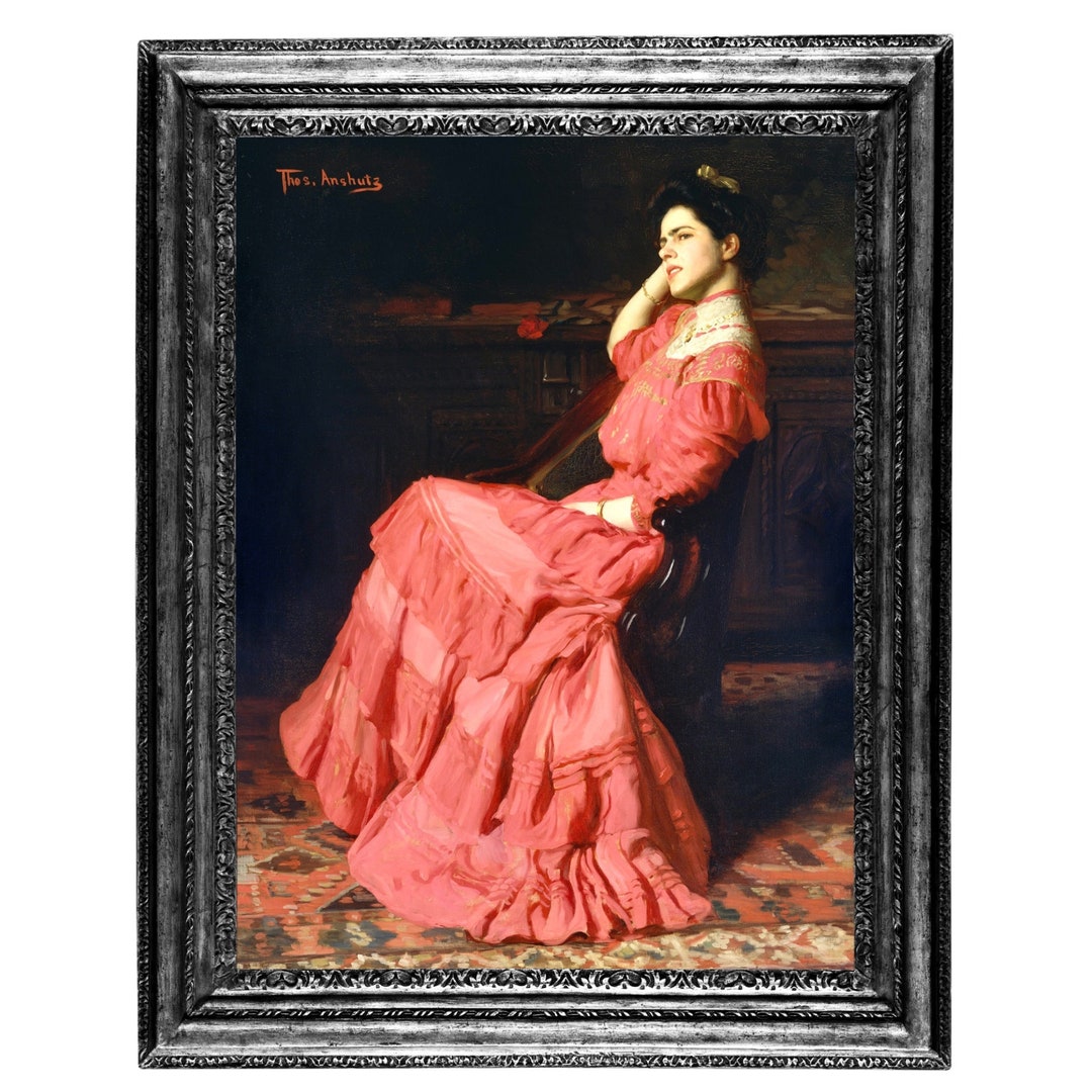 A Rose, Edwardian Portrait of a Woman, High Quality Art Print ...