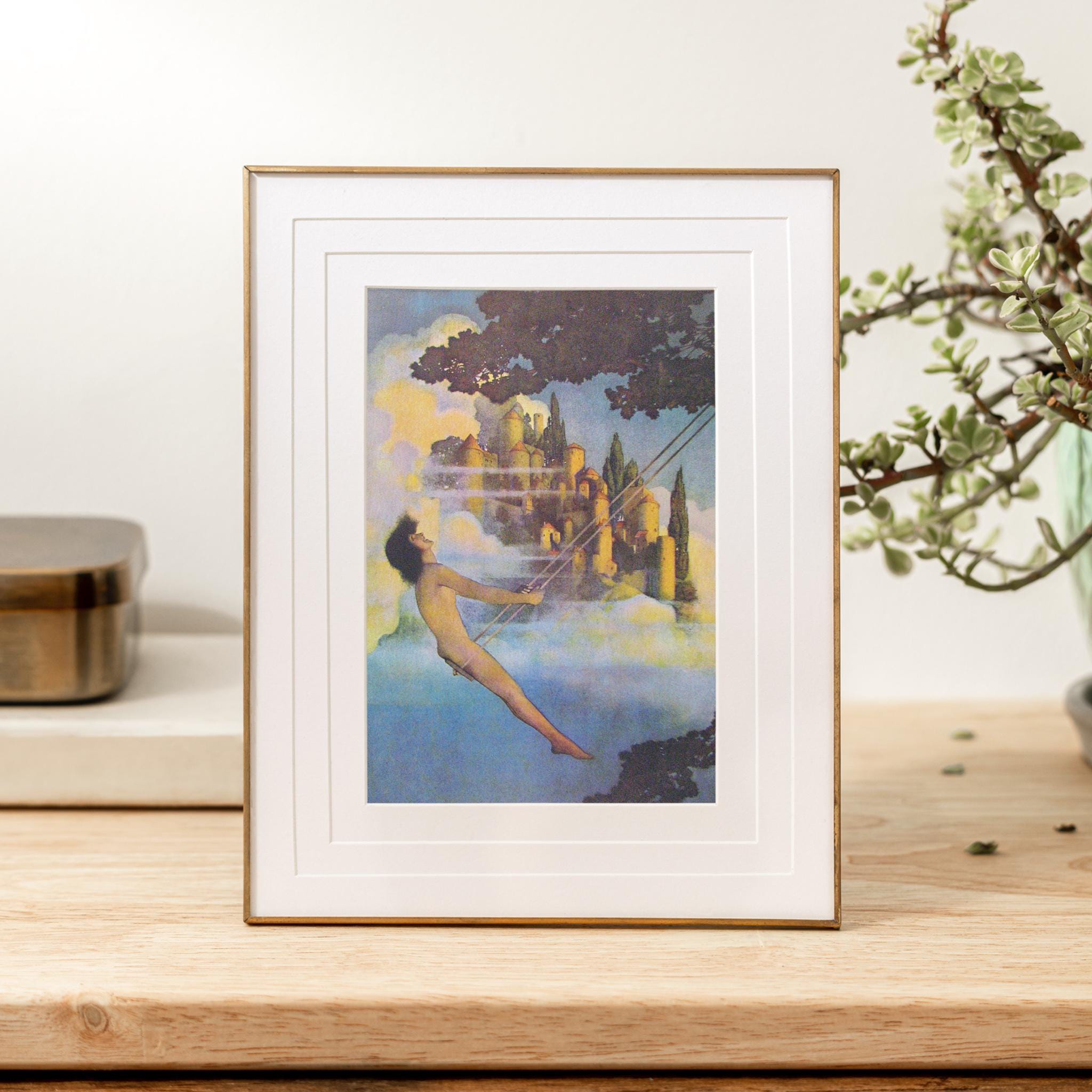 Whimsical Art Nouveau Illustration, the Dinky Bird, Maxfield Parrish ...