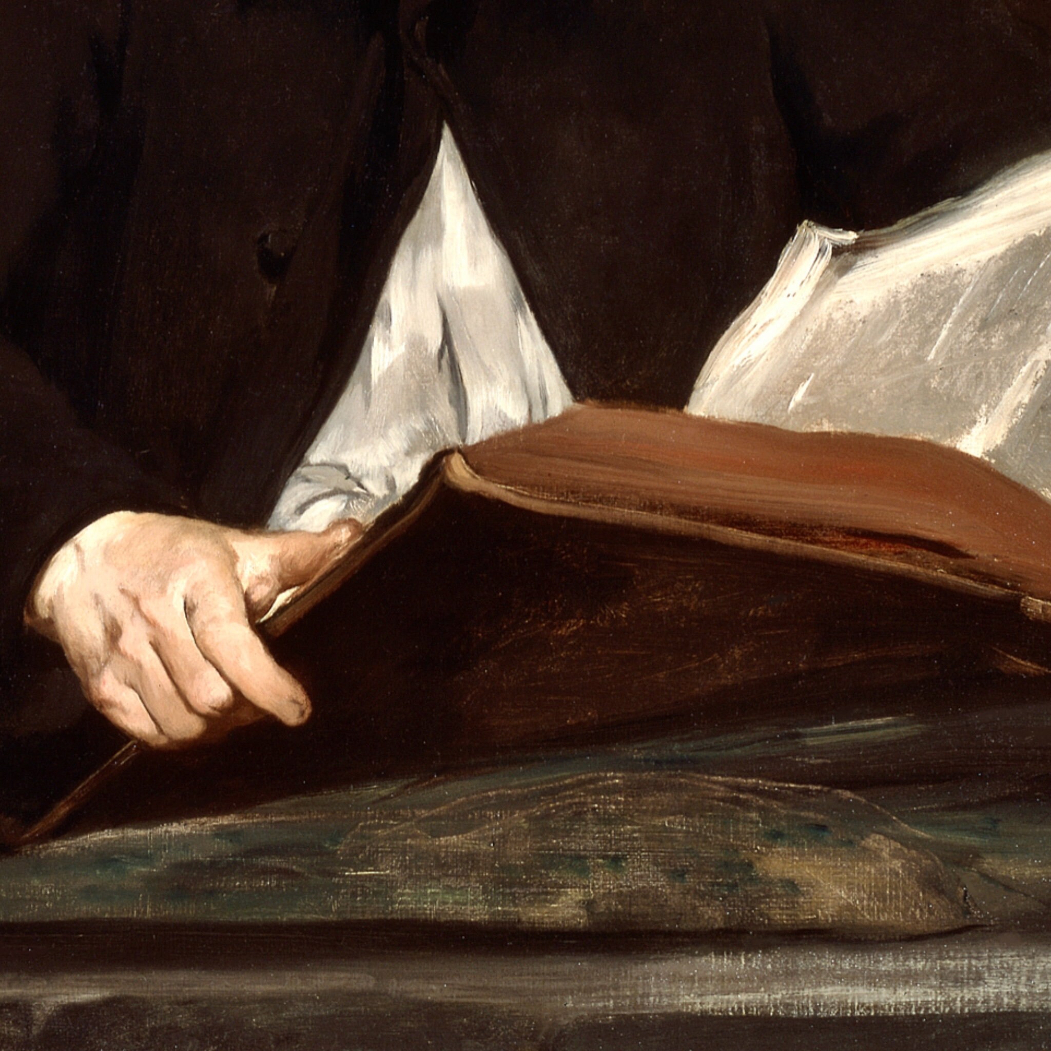 The Reader, Edouard Manet, Older Man Reading a Book Art Print ...