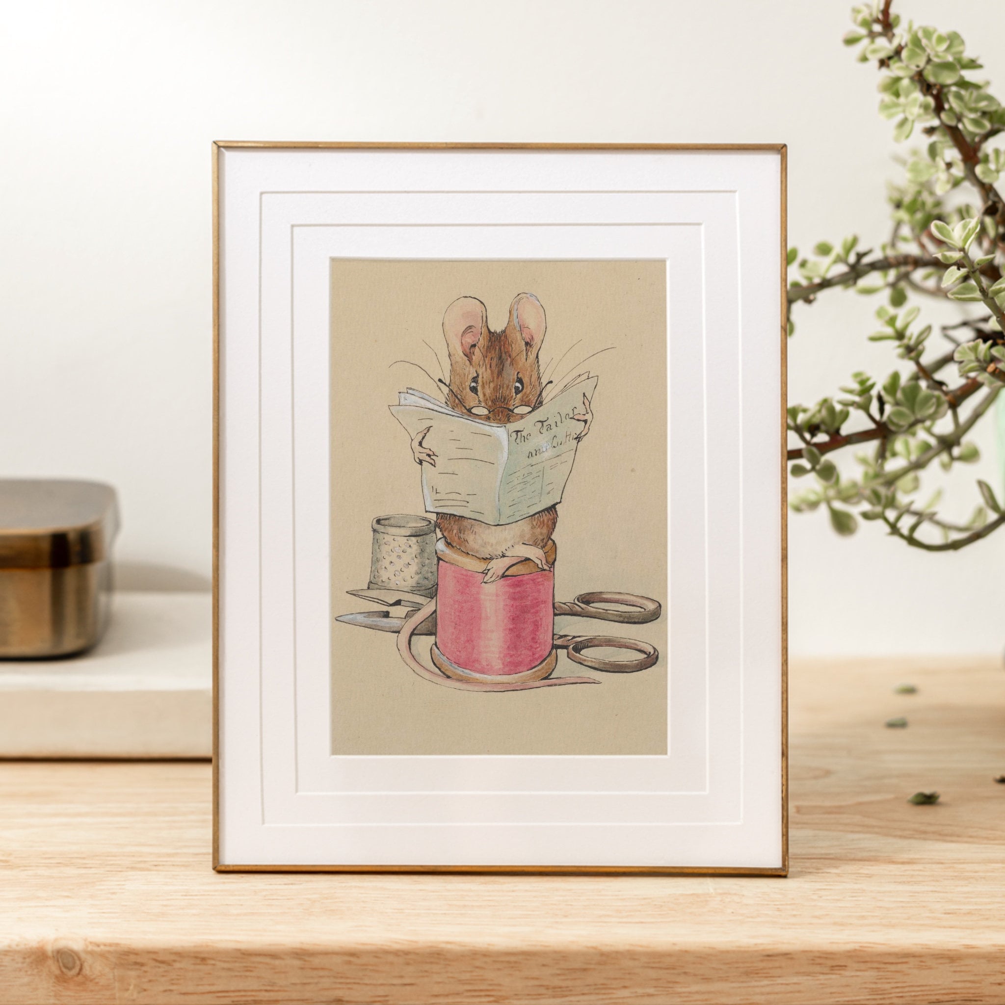 Beatrix Potter Art Print, the Tailor Mouse, Vintage Mouse Print, High ...