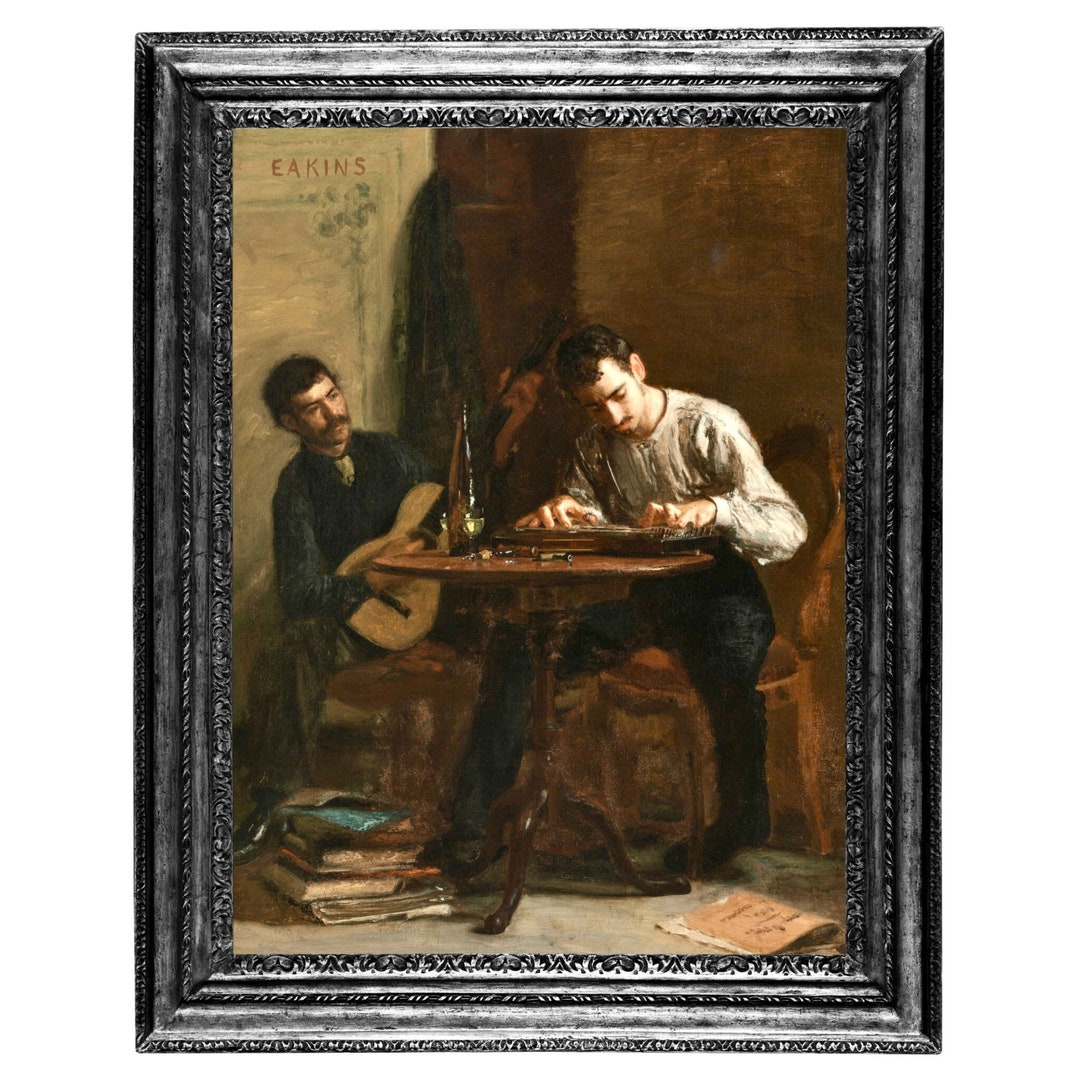 Antique Painting of Musicians, Professionals at Rehearsal, Thomas ...