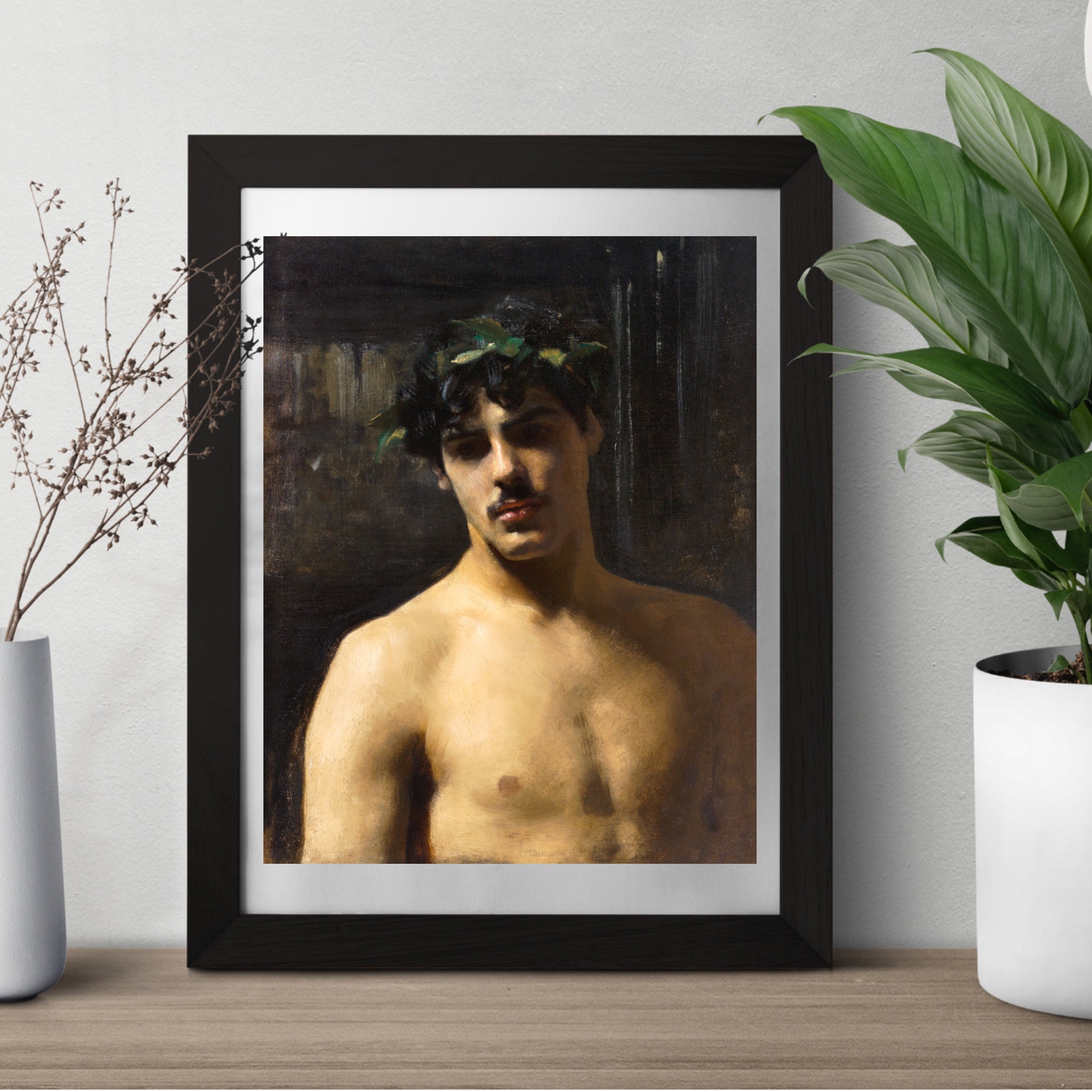 Man Wearing Laurels John Singer Sargent High Quality Fine - Etsy Canada