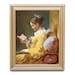 Girl in a Yellow Dress Reading a Book, High Quality Fine Art Print ...