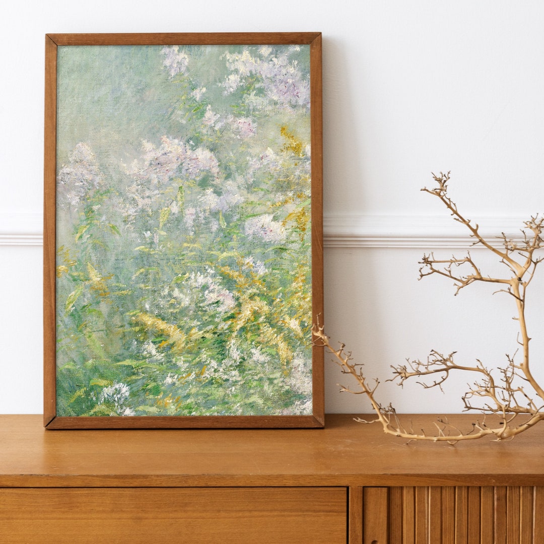 Meadow Flowers Impressionist Painting Art Print, 19th Century Landscape ...