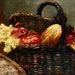 Victorian Still Life With Cat, Fruits and Vegetables Painting Art Print ...