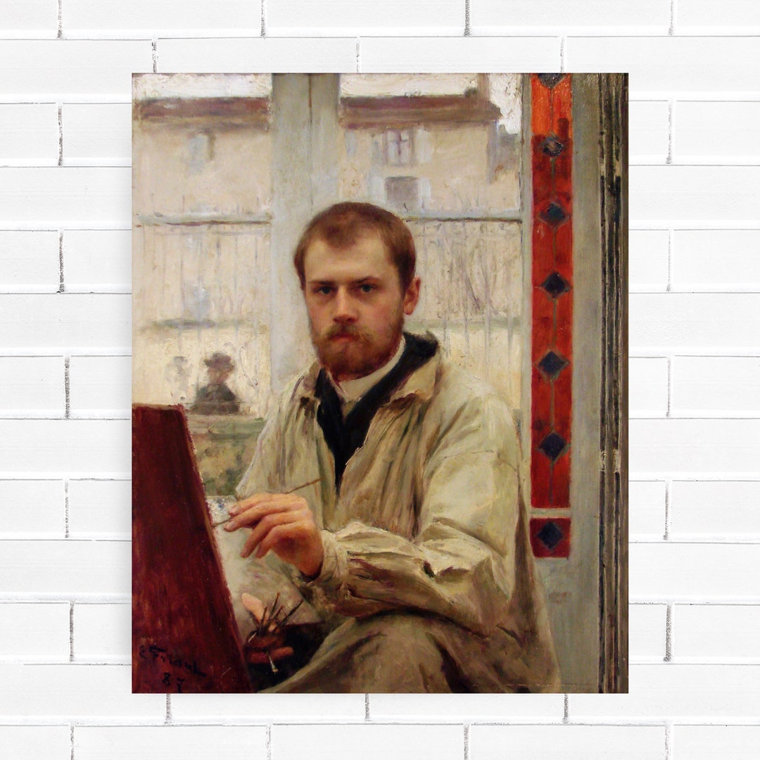 Self Portrait, Emile Friant, Male Artisit Portrait, Victorian Blonde ...