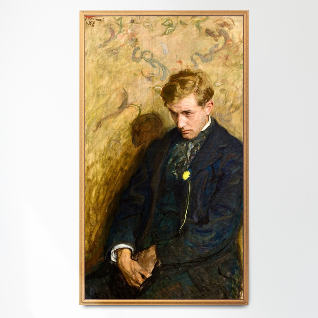Melancholic, Sad Man Painting, Art Print, Victorian Male Portrait ...