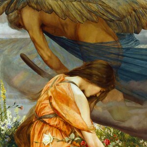 Romantic Pre-raphaelite Print With Flower Garden, the Garden of Adonis ...