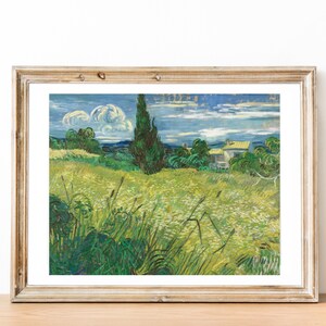 Green Field, Vincent Van Gogh, High Quality Art Print, Impressionist ...