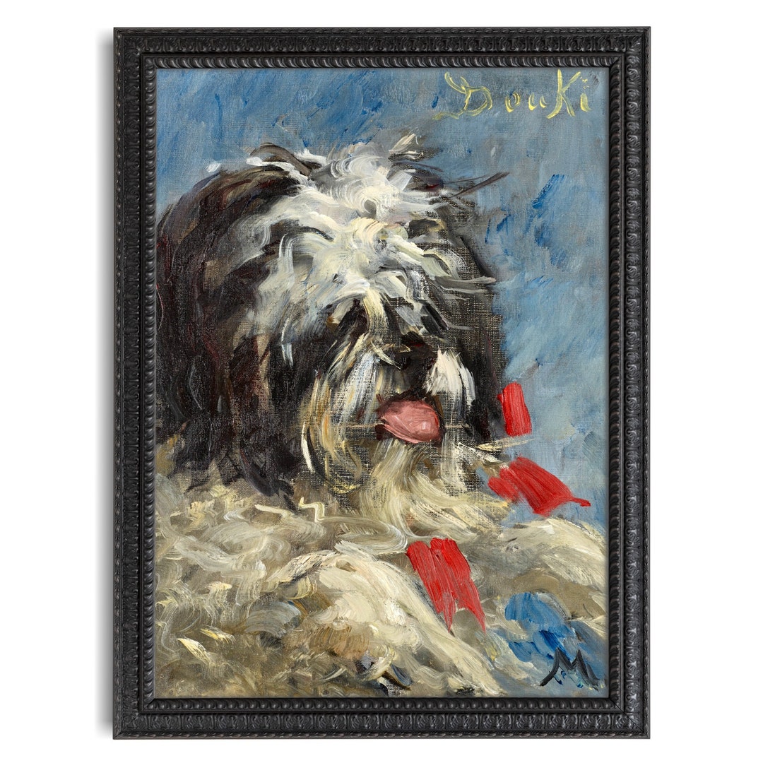 Shih Tzu Art, Donki the Dog, Edouard Manet, Vintage Dog Painting ...