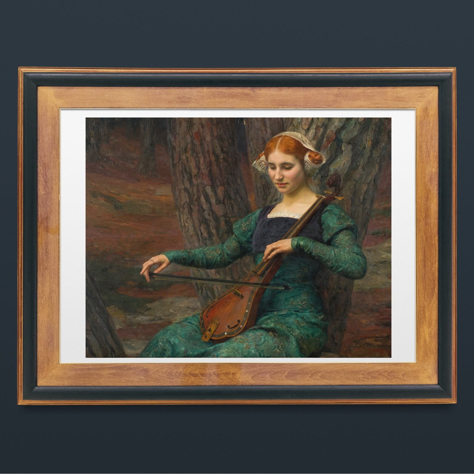 Pre-raphaelite Medieval Maiden Playing Music, Edgard Maxence , High ...