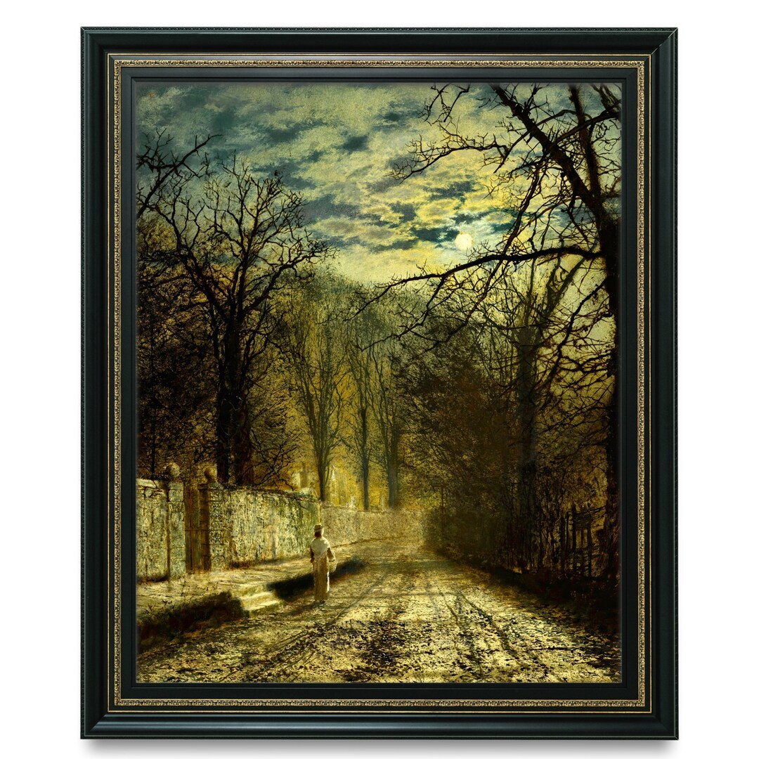 Moonlit Street, Full Moon Painting, John Atkinson Grimshaw, High ...