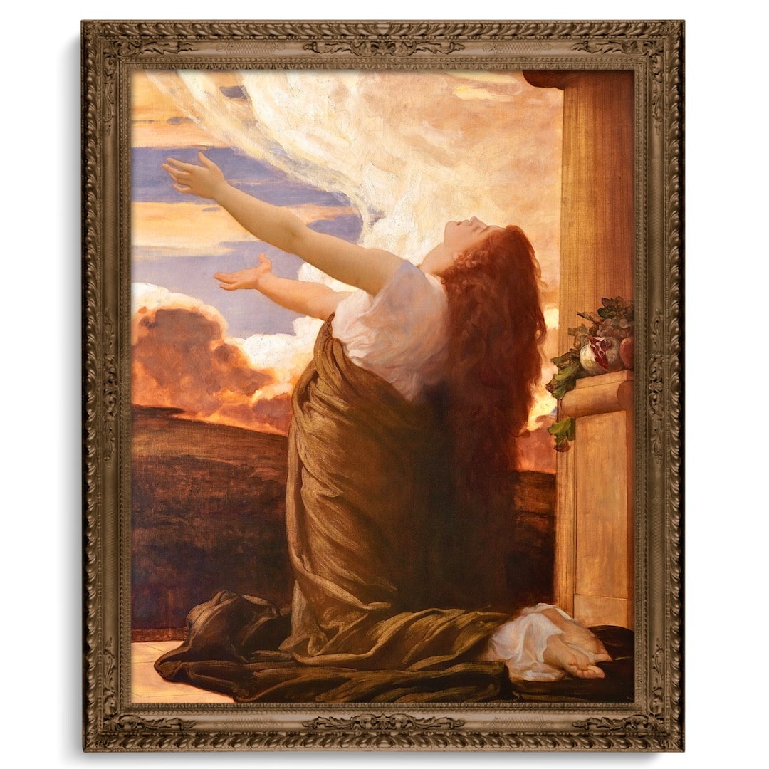 Clytie, Frederic Leighton, High Quality Fine Art Print, Woman in Greek Robes, Pre-raphaelite ...
