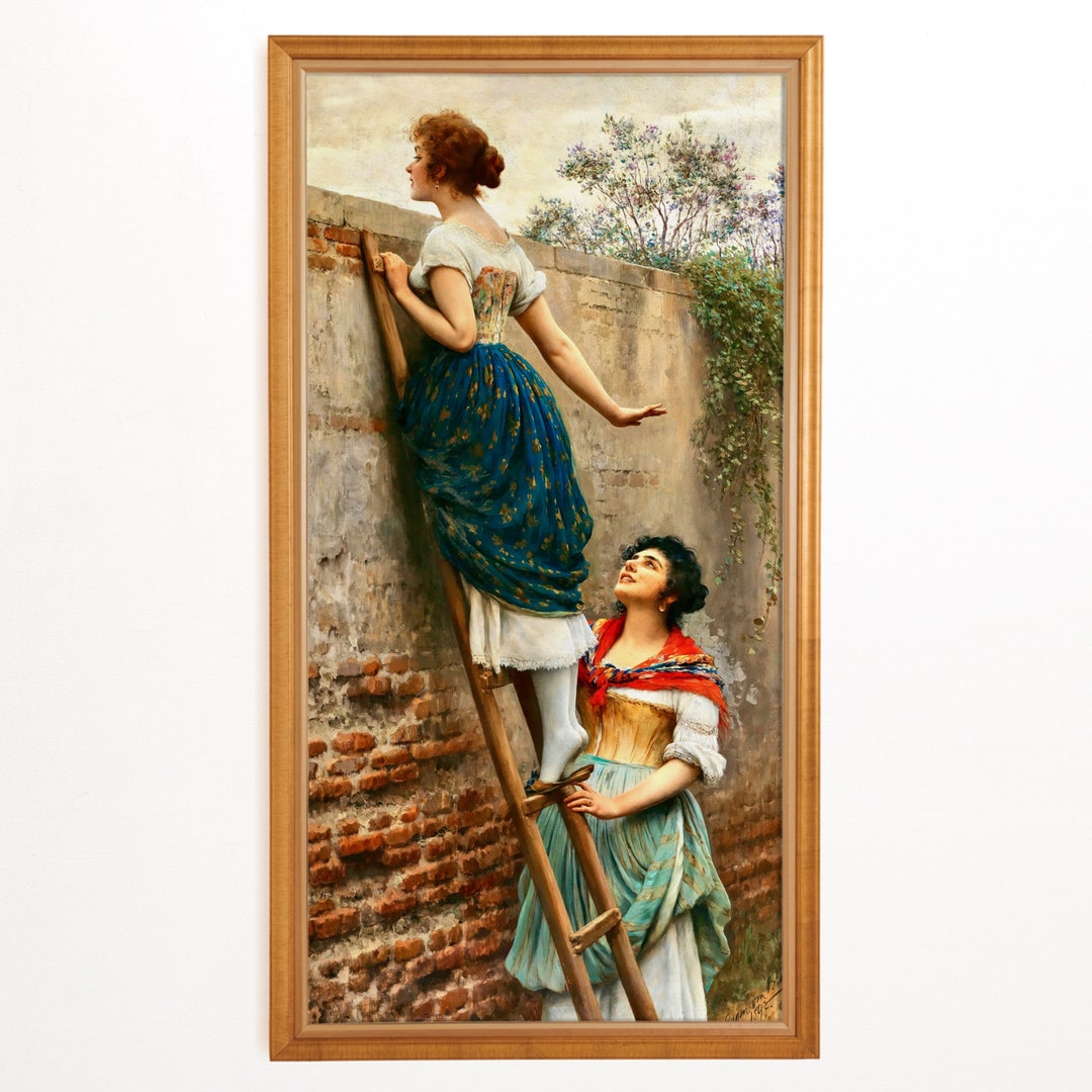 The Curious, 19th Century Italian Painting Art Print, Eugen Von Blaas ...