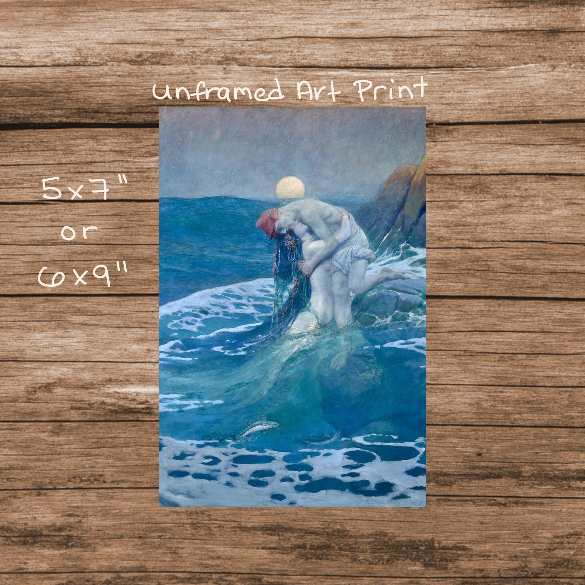Vintage Mermaid Illustration Art Print, Howard Pyle, Antique Art ...
