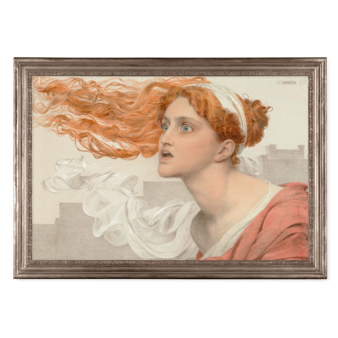 Cassandra Pre-raphaelite Painting, Redhead Woman, Frederick Sandys ...