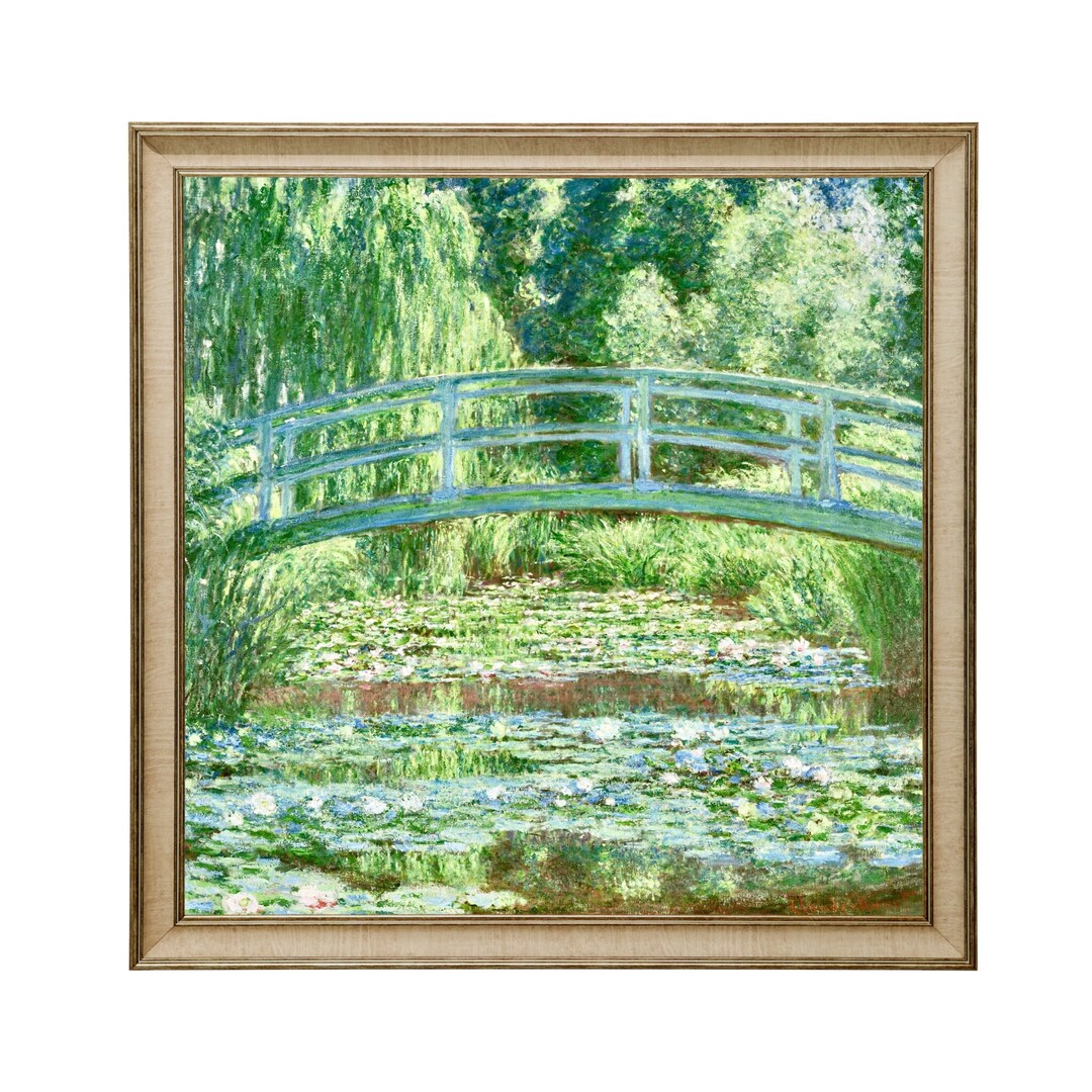Japanese Foot Bridge and Water Lily Pond, Claude Monet, Impressionist ...