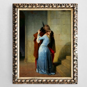 The Kiss, Francesco Hayez, High Quality Art Print, Romanticism ...