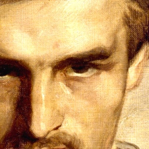 Brooding Artist Self-portrait, Handsome Man Antique Portrait, 19th ...