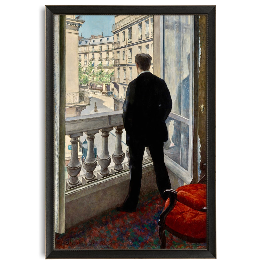 Young Man at His Window, Gustave Caillebotte, High Quality Art Print ...