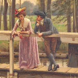 The Trysting Place, Edmund Blair Leighton, Pre Raphaelite, Art Nouveau ...