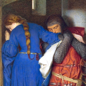 Romantic Medieval Art, the Meeting on the Turret Stairs, Sir Frederic ...