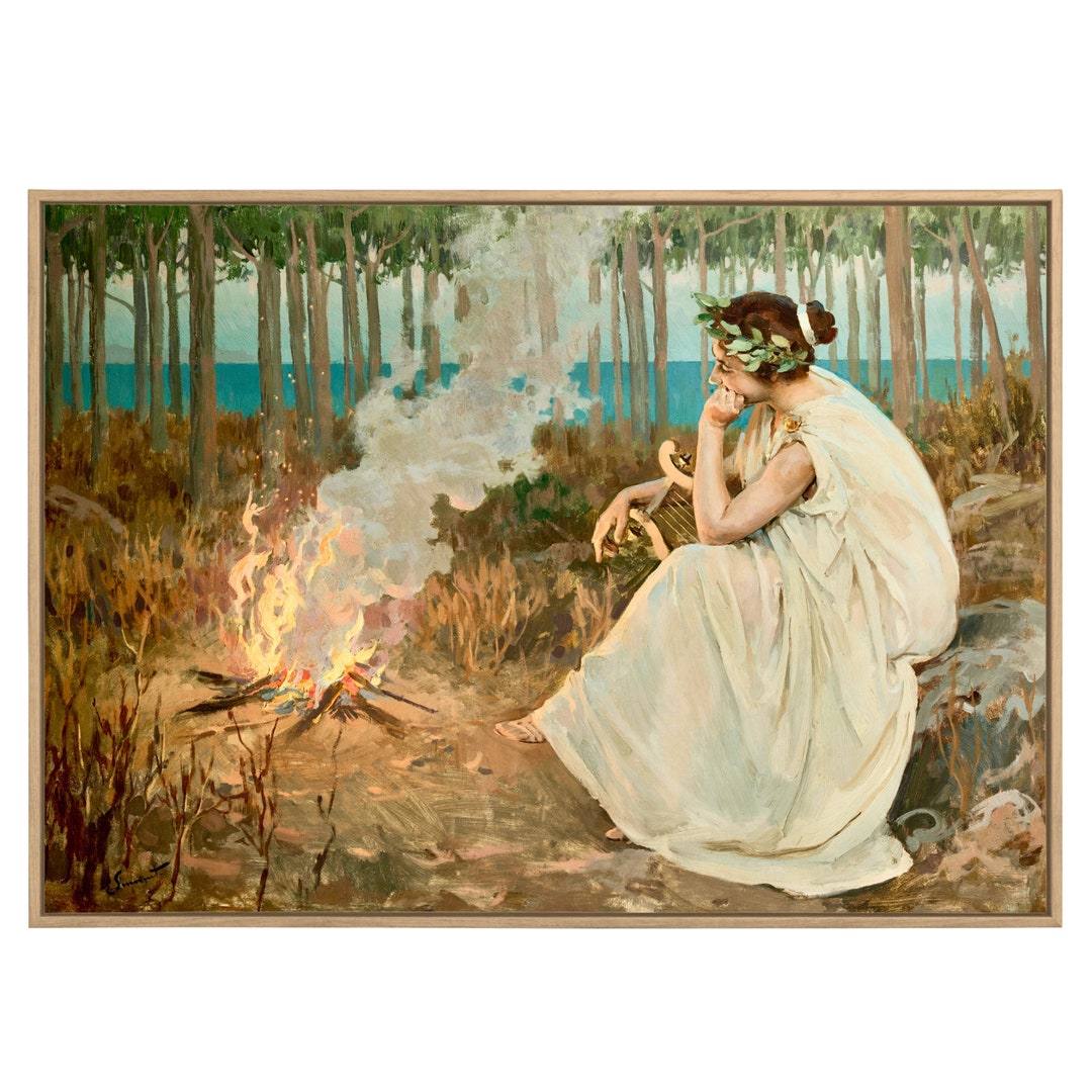 Sappho of Lesbos, Classical Greek Art, Antique Lesbian Painting Art ...