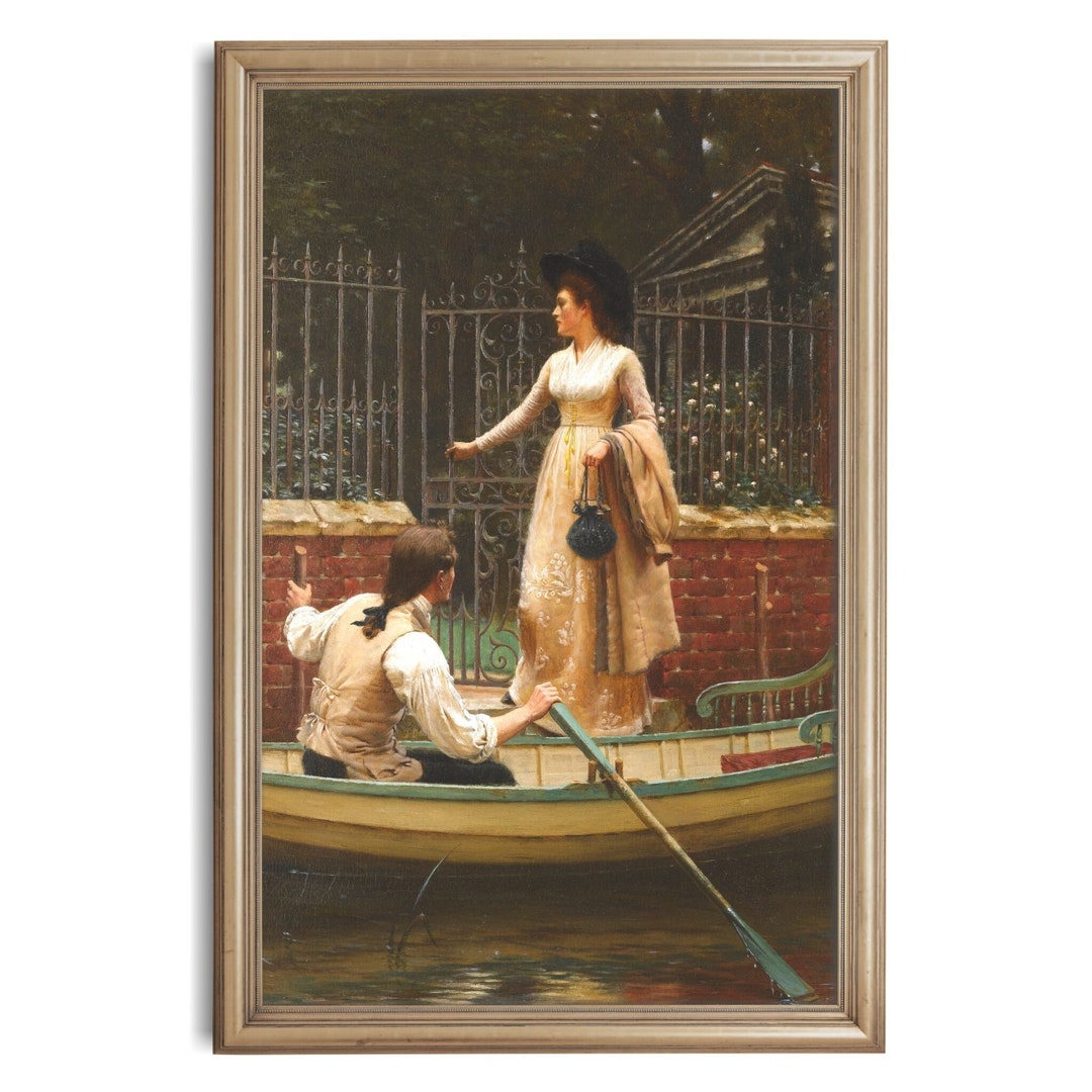 Romantic Pre-raphaelite Art, the Elopement, Victorian Couple Painting ...