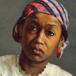Young Woman With Peonies, 19th Century Portrait of a Black Woman ...