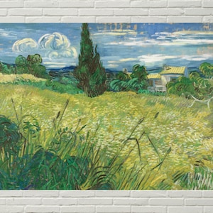 Green Field, Vincent Van Gogh, High Quality Art Print, Impressionist ...