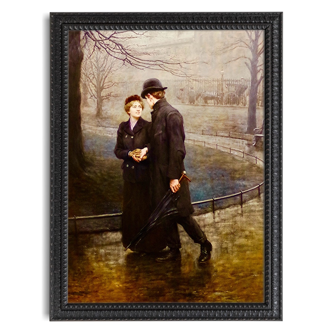 The Garden of Eden, Romantic Antique Artwork, Young Lovers, Couple in ...