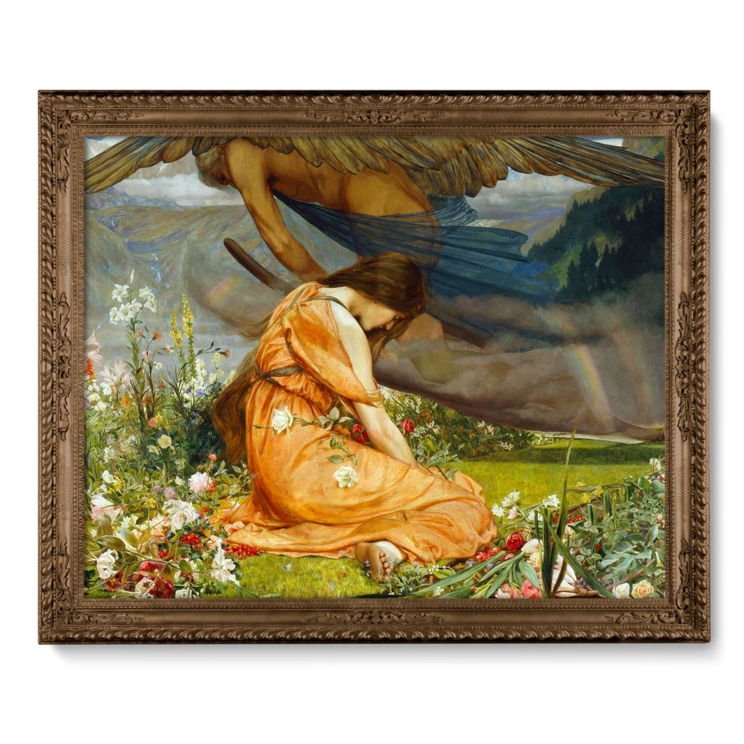 Romantic Pre-raphaelite Print With Flower Garden, the Garden of Adonis ...