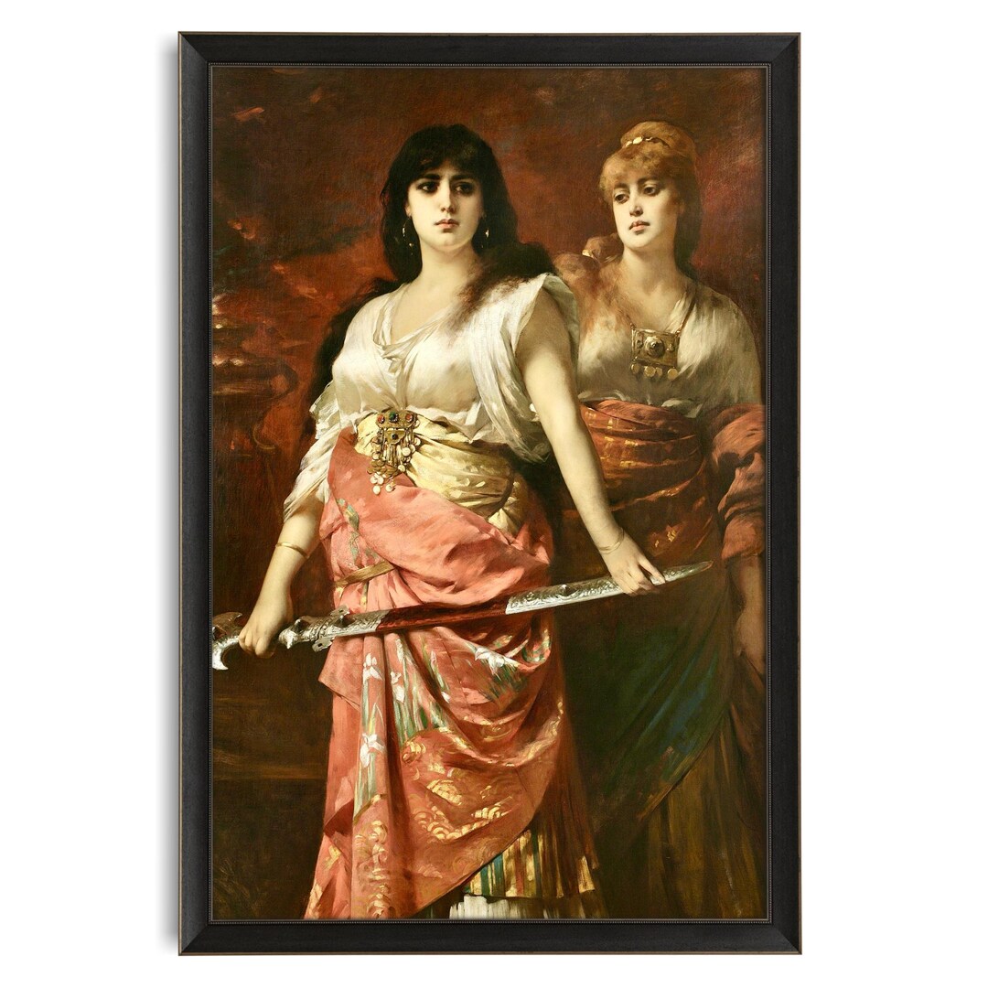 Judith Art Print, Woman With Sword, French Victorian Painting Art Print ...