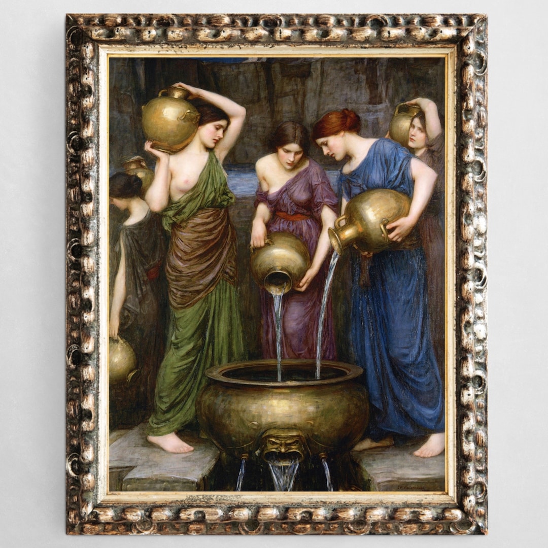 Danaides Art Nouveau Painting John William Waterhouse - Etsy