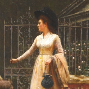 Romantic Pre-raphaelite Art, the Elopement, Victorian Couple Painting ...