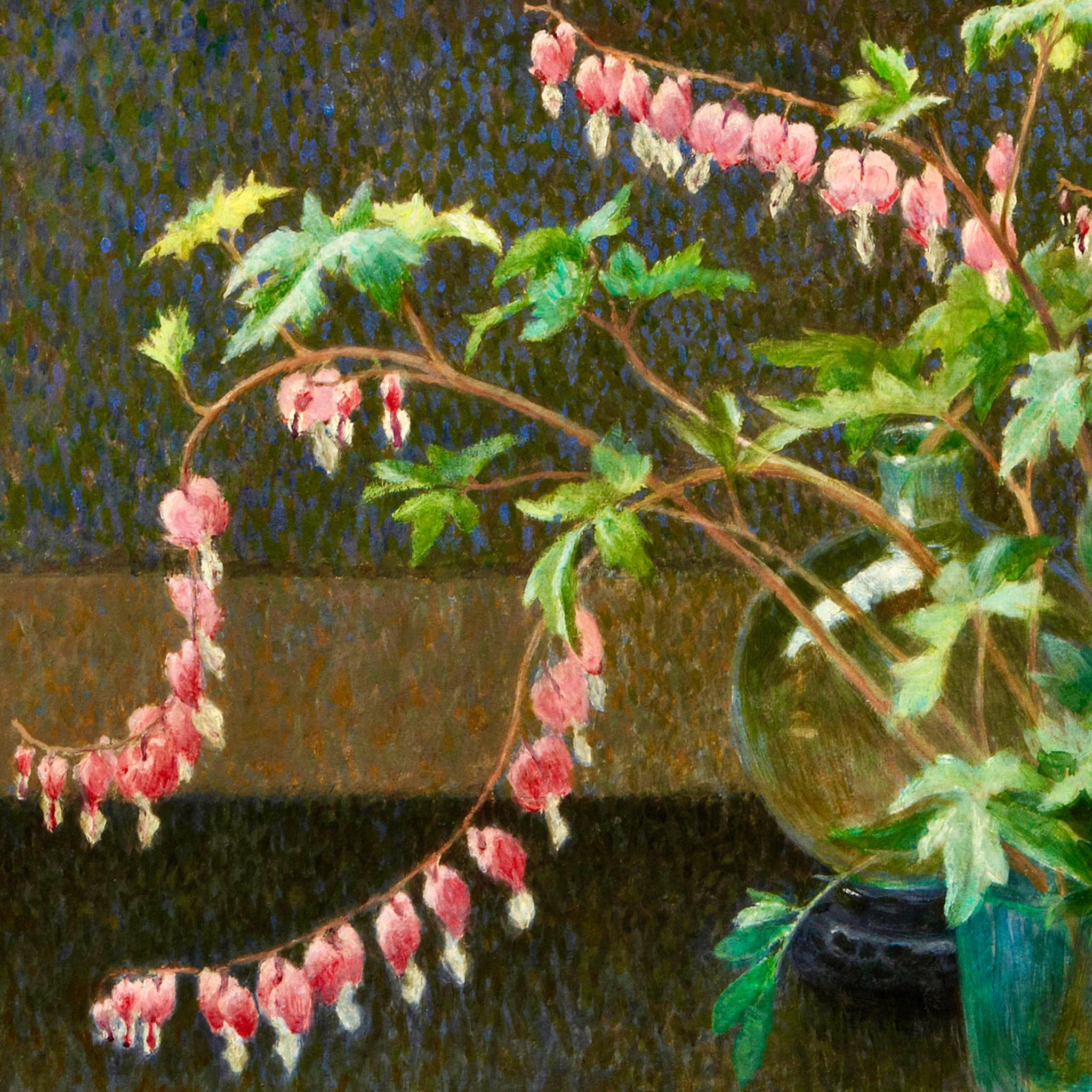 Bleeding Heart Still Life, Pink Flower Art, Garden Flowers, Vintage ...